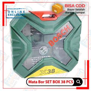 Jual Mata Bor & Mata Obeng Set 38pcs X-Line Bosch Drill & Screwdriver ...