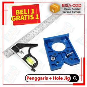 Jual Penggaris Mistar Siku Tukang Pasekon Bisa Setel Geser Penggaris ...