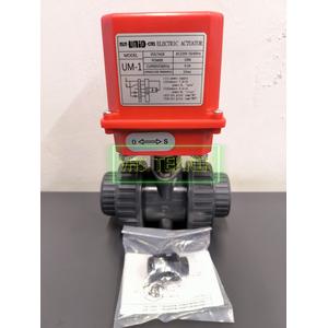 Jual BALL VALVE PVC / UPVC 1 1/2" WITH ACTUATOR ELECTRIC UNI-D UM-1 AC ...