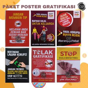 Promo Paket Poster Stop Gratifikasi - Say No Korupsi - Stop Pungli ...