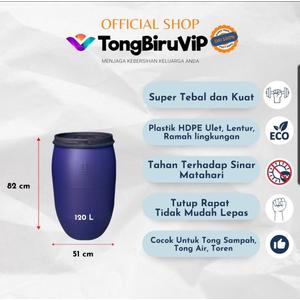 Jual Ready 120L Tong Biru Tong Sampah Gentong Airdrum & Serbaguna 120L ...