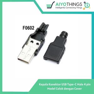 Jual [BR574] Kepala Konektor USB Type-C Male 4 pin Model Colok dengan ...
