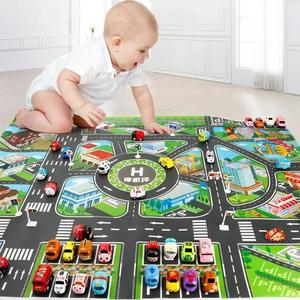 Jual Kids City Map Toys Car Parking Road Map Alloy Toy Model Car ...