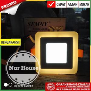 Jual lampu downlight led 2 warna 6 watt kotak IB plafon putih kuning ...