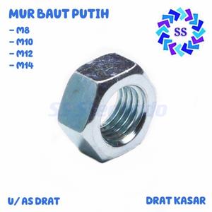 Jual MUR BAUT PUTIH LONG DRAT M8-M10-M12-M14 - M14 - Kab. Bekasi ...