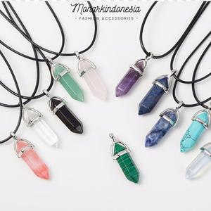 Jual Kalung Batu Chakra Jade Quartz Tali Hitamp Pria Hitam Lucky Charm ...