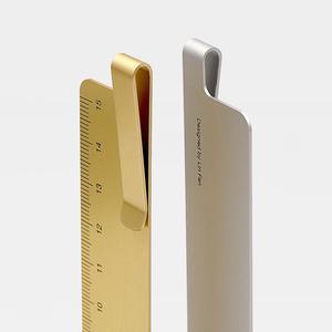 Jual . Ruma Metal Bookmark Straight Ruler Silver Clip Ruler From ...