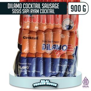 Jual Dilamo Beef Cocktail Sausage Merah 900gr - Sosis Sapi & Ayam 900gr ...