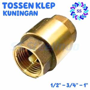 Jual TOSSEN / TUSEN KLEP KUNINGAN 1/2 - 3/4 - 1 INCH - 1 INCH - Kab ...