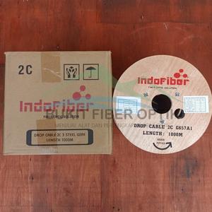 Jual Indofiber Dropcore 2 Core 3 Seling Panjang 1KM Kabel FTTH 2C 3S ...