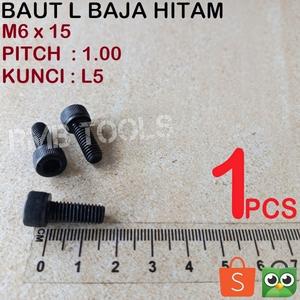 Jual Baut L Baja M6x15 Hitam Kunci L5 Grade 12.9 Socket Cap Screw M6 - Kota Tangerang Selatan ...