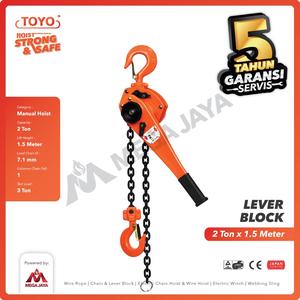 Jual TOYO Lever Block / Lever Hoist 2 Ton x 1.5 Meter - Jakarta Timur ...
