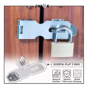 Jual Kait Gembok Kunci Pintu Overpal 3 Inch Stainless Door Lock Latch ...