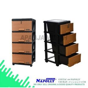 Jual GERCEP!!! LACI PLASTIK 4 SUSUN / 5 SUSUN NAPOLLY RATTAN - CONTAC ...