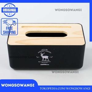 Jual WW Wood Tissue Tisu Box With Smartphone Holder - Kotak Tissue Kayu ...