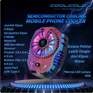 Jual Kipas Pendingin HP Gaming RGB Sistem Peltier Cooling Cooler Fan ...
