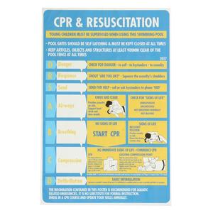 Jual . 600X400Mm Plastic Cpr & Resuscitation Chart Drsabc Pool Spa ...