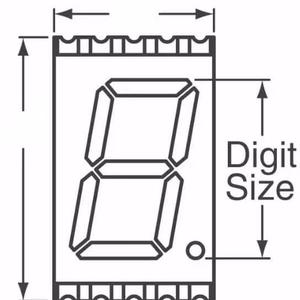 Jual Led 7 Segment 1.2 inch Display 1.2inch Segmen digit Pure Hijau ...