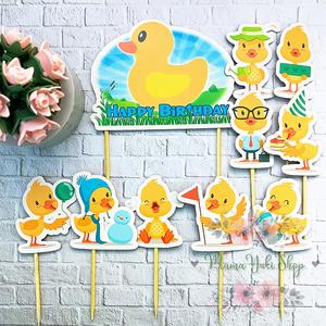 Jual Topper Cake Hiasan Kue Ulang Tahun motif Duck Cute Bebek - Jakarta ...