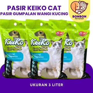 Promo Pasir Wangi KucingGumpal Keiko 3 Liter Cat Sand Keiko 3ltr Pasir ...