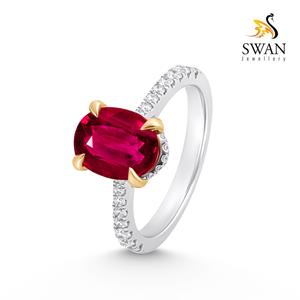 Promo Cincin Berlian Batu Ruby IMLR1410594 Swan Jewellery Cicil 0% 3x ...
