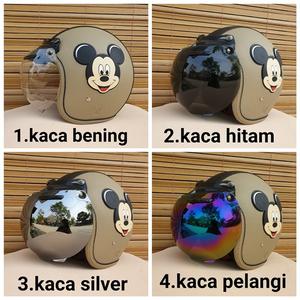Jual helm bogo dewasa mickey mouse warna cream hitam - Jakarta Timur ...