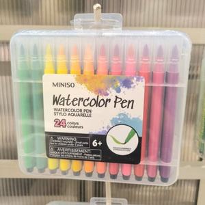 Jual MINISO WATERCOLOR PENS SET WITH SOFT TIP / SPIDOL ISI 24 WARNA ...
