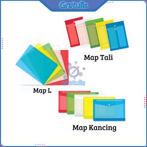 Jual MAP FILE DOKUMEN PLASTIK / MAP POLOS TALI KANCING BENING FOLDER A4 ...