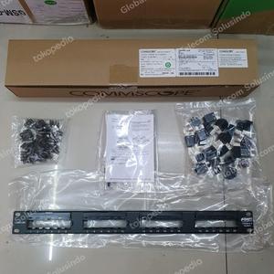 Jual Patch Panel Cat 6 24 Port Commscope AMP Lengkap Modular Loaded ...