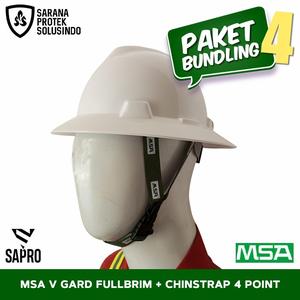 Jual BUNDLING 4 - HELM SAFETY MSA V GARD FULLBRIM + CHINSTRAP MSA 4 ...