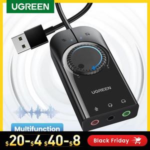 Jual UGREEN Sound Card USB Audio Interface External 3.5mm Microphone ...