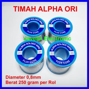 Jual STOK TERBATAS! TIMAH ALPHA / ALFA 0.8MM 0,8MM FLUX CORE SOLDER ...