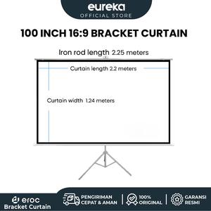 Jual Eroc Screen Proyektor With Tripod - Ukuran 100 Inch Bahan Kain ...