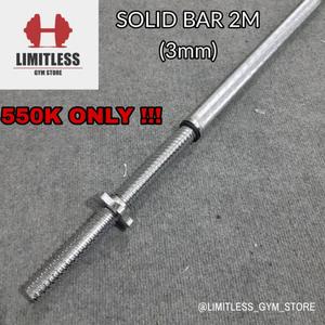 Jual STICK SOLID BARBEL BAR 200CM 2M BARBELL ALAT OLAHRAGA OLYMPIC ...