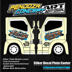 Jual Ori Stiker Pintu Canter Al Gibran Sticker Decal Pintu Truk Canter ...