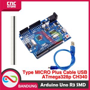 Jual terhemat arduino uno r3 atmega328p smd ch340 micro usb plus kabel ...