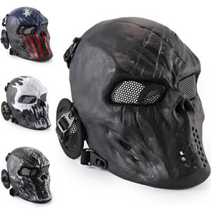 Jual REikirc Full Face Airsoft Tactical Skull Mask with Ear Protection ...