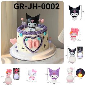 Jual GR-JH-0002 Cake topper pompompurin melody Kuromi cinnamon roll ...