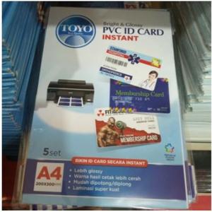 Jual Pvc Id Card A4 / Kertas A4 Pvc Id Card - 1 Pack Isi 5 Sett Blns ...