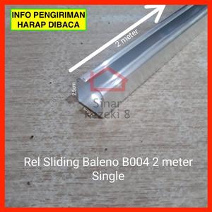 Jual Rel Sliding B004 SINGLE 2 METER / Aluminium Pintu Lemari Gantung ...