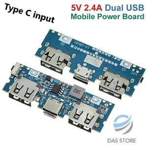Jual Modul powerbank type c usb input 2.4A fast charging input type c ...