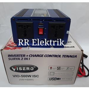 Jual Power Inverter Visero 12V 500W Plus Solar Charge Controller 10A ...