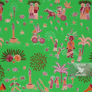 Jual Motif Batik Ondel ondel betawi Unik (Hijau) - Kota Surabaya ...