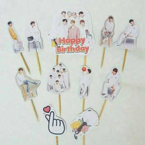 Jual Topper toper cake hiasan kue ulang tahun karakter BTS Korea satu ...
