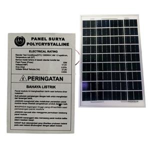 Jual Solar Panel 10Wp Poly Crystalline Solar Cell Panel Surya 10 Watt ...