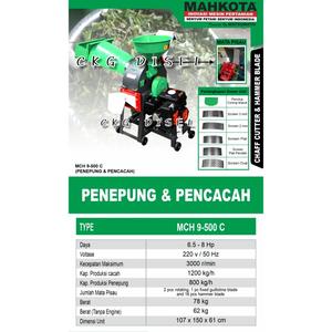 Jual psling discari mesin penepung dan pencacah mahkota mch 9-500 c ...