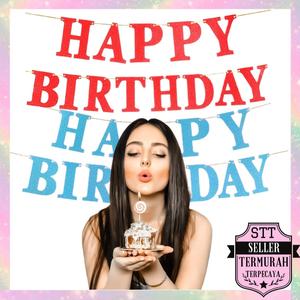 Jual STT Banner Happy Birthday Huruf Glitter Warna Warni Backdrop Pesta - Kota Yogyakarta ...