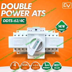 Jual double power ATS 4 pole 63A DDTS-63/4C DV Best - Kota Surabaya ...