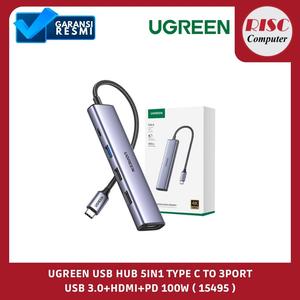 Jual UGREEN USB Hub 5in1 Type C to 3 Port USB 3.0 HDMI PD 100w ( 15495 ) - Kota Surakarta - Risc ...