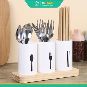 Jual Rak Tempat Sendok Garpu Sumpit Desain Kayu Minimalis Aesthetic ...